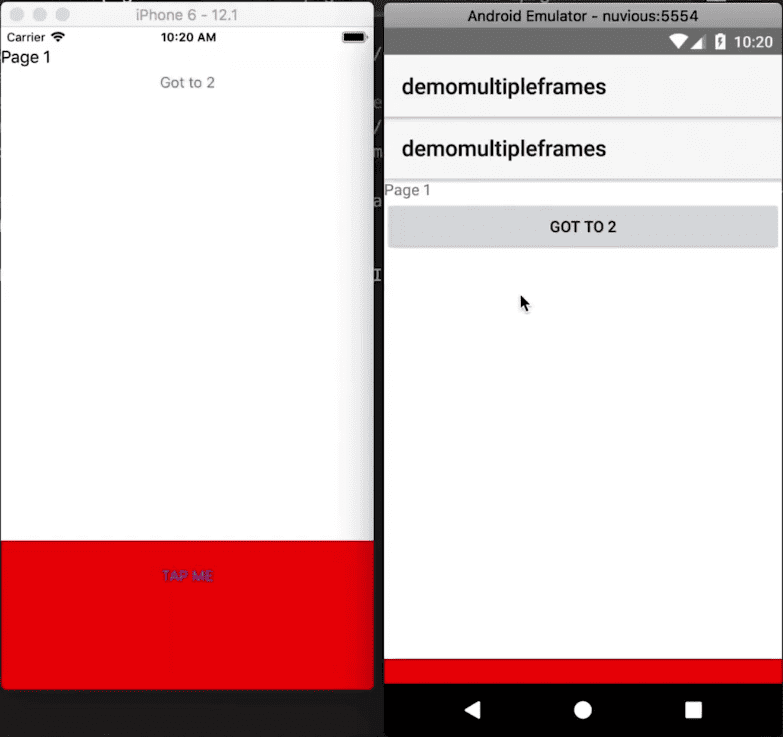 Multiple Frames in NativeScript | NativeScripting