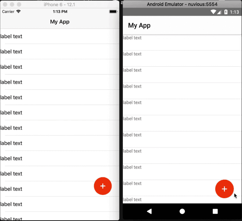 Custom FAB with CSS in NativeScript | NativeScripting